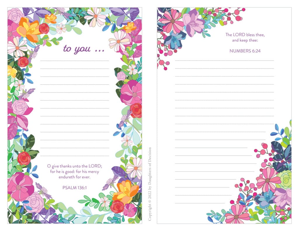 Mother - Daughter Stationery - Daughters of Decision